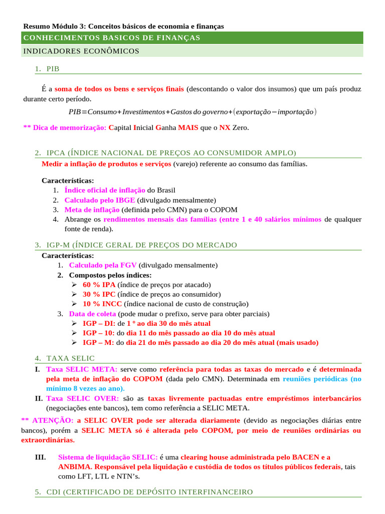 Resumo Módulo 3 | PDF