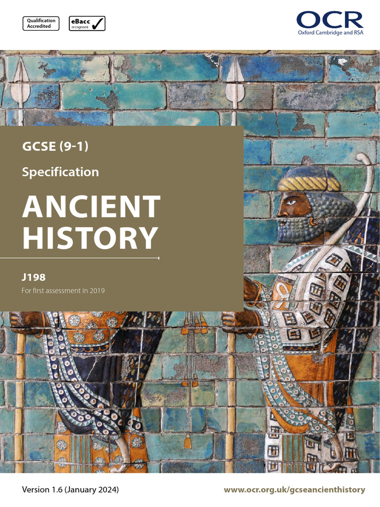 Specification Accredited Gcse Ancient History j198 | PDF