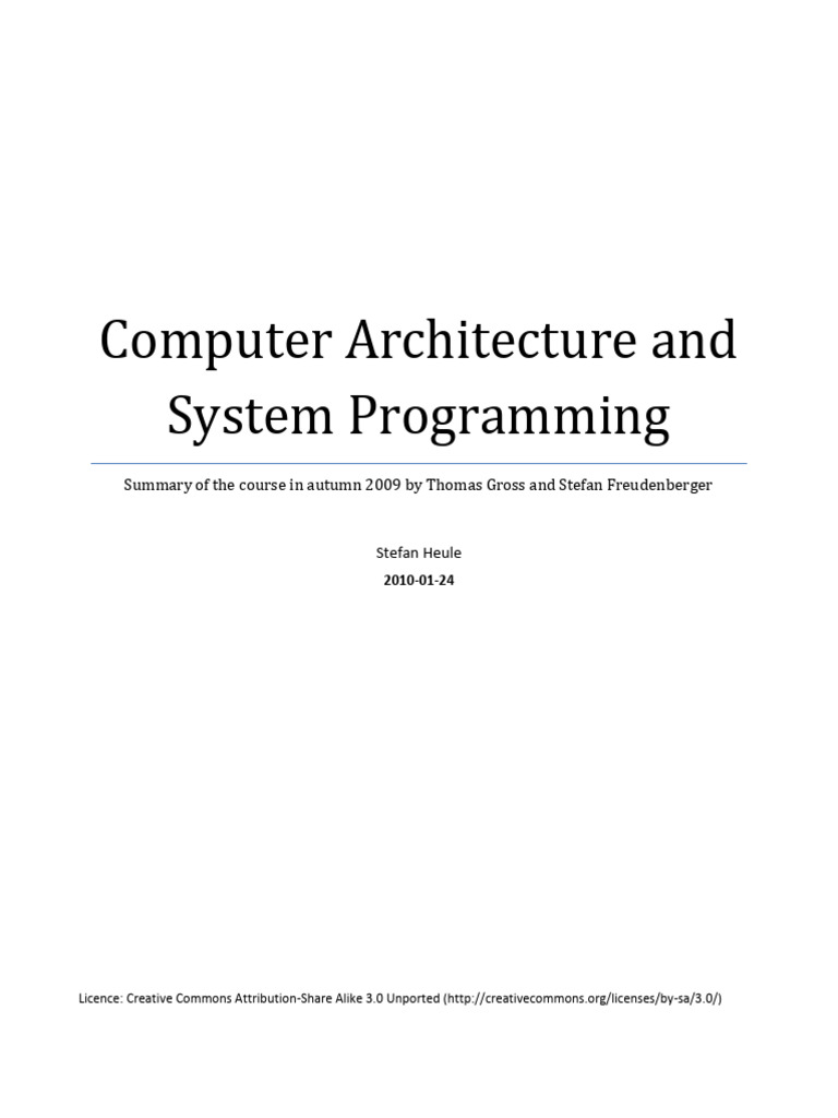 Computer-Architecture-and-System-Programming | PDF Computer-Architecture-and-System-Programming | PDF