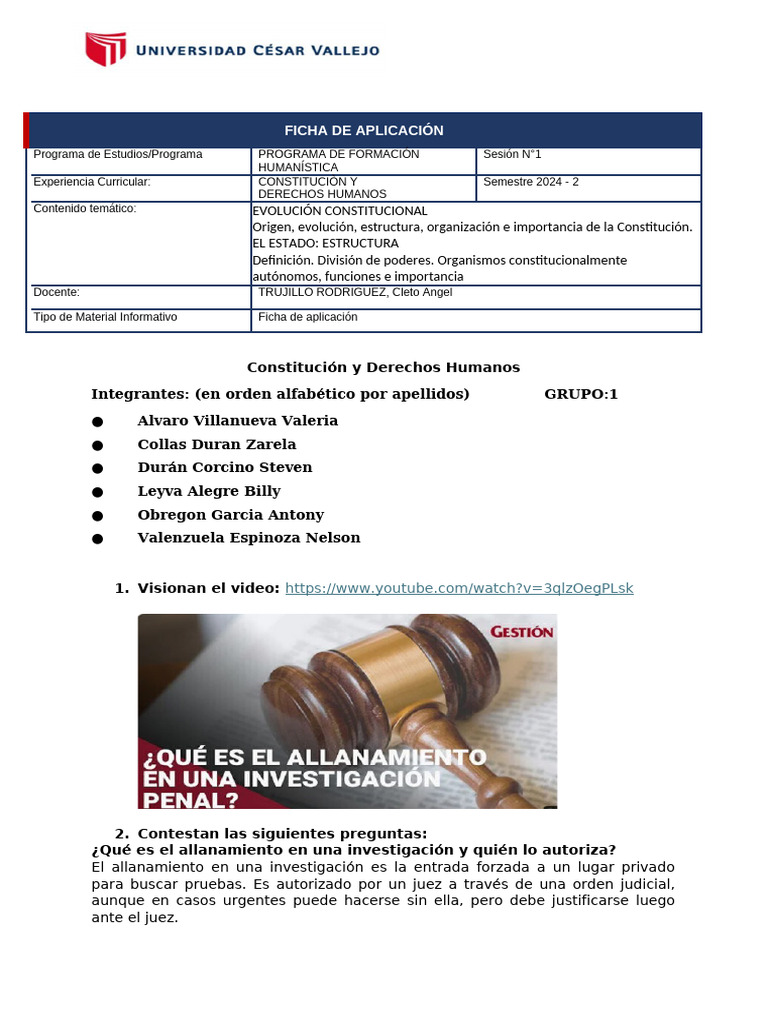 Ficha de Aplicación - Uwu | PDF