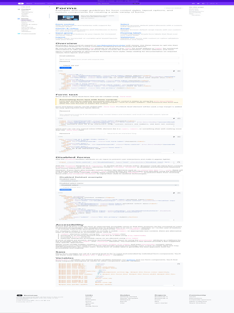01 Forms · Bootstrap V5 2 Pdf