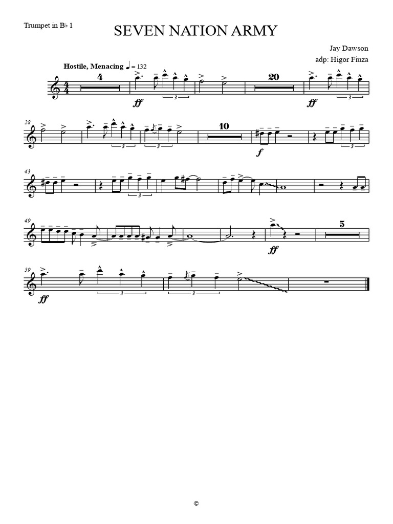 SEVEN NATION ARMY - Trumpet in BB 1 | PDF