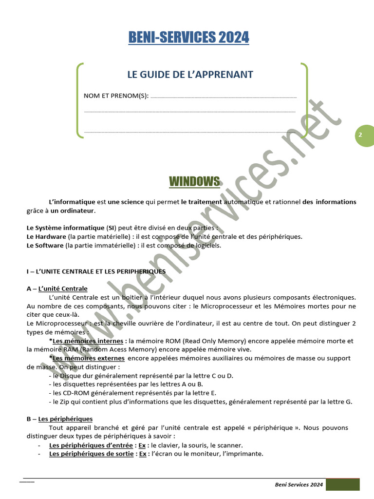 Cours Informatique | PDF