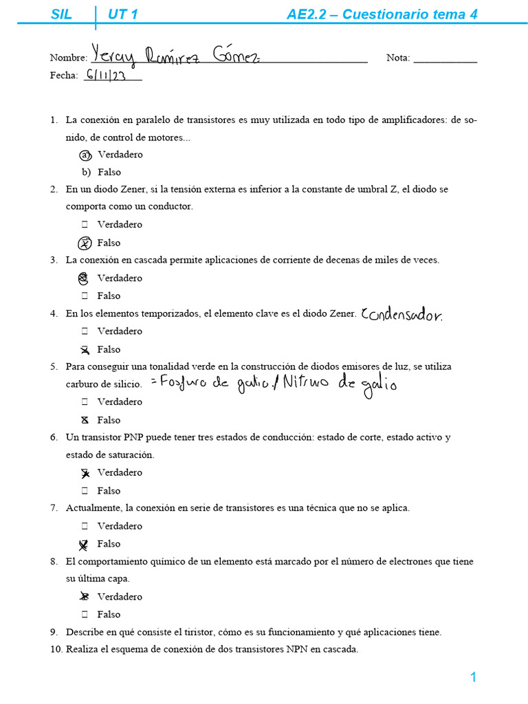 AE2.2 - Cuestionario Tema 4 Yeray | PDF