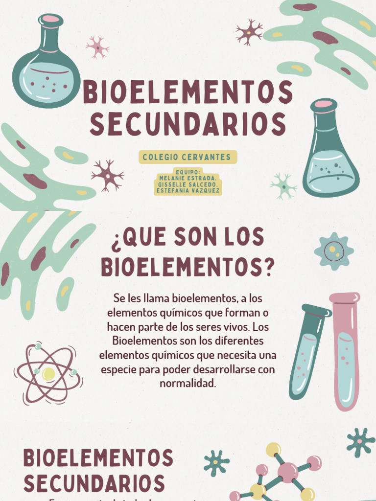 Bioelementos Secundarios | PDF | Calcio | Salud y bienestar