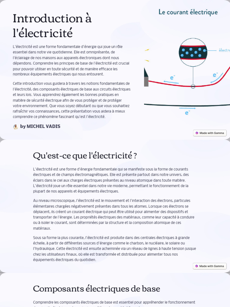 Introduction A Lelectricite | PDF