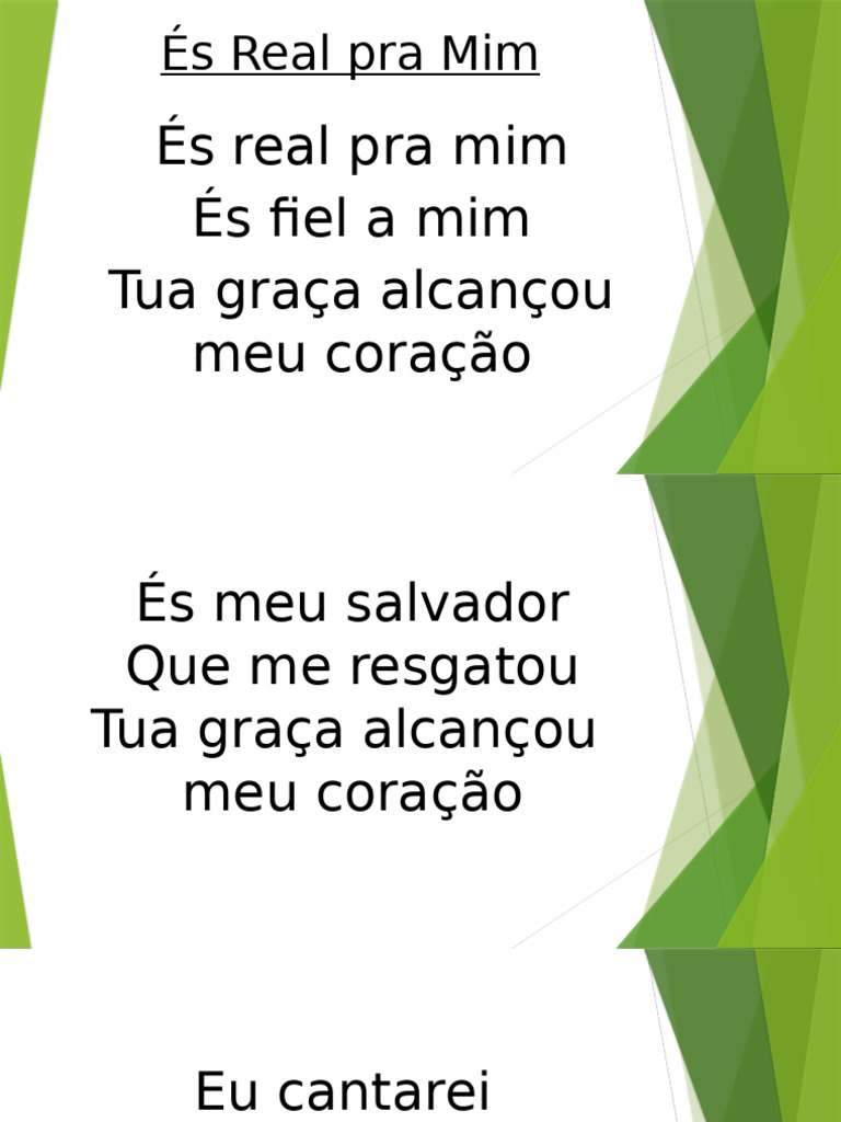 És Real Pra Mim Slides | PDF