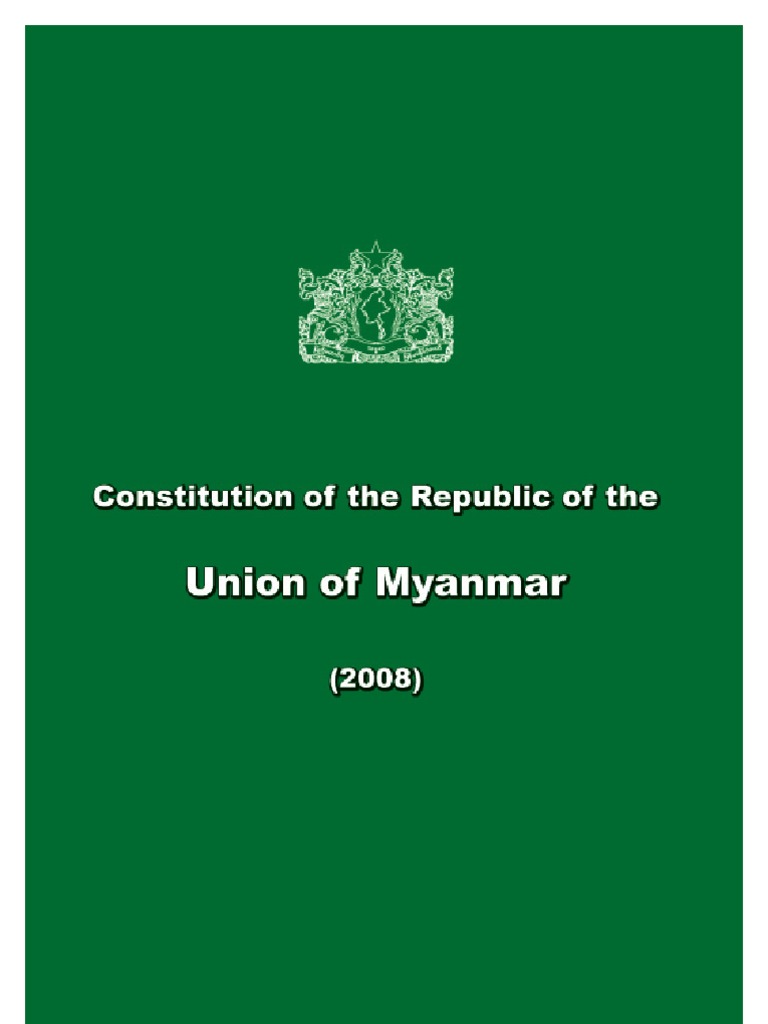 Myanmar Constitution 2008 English Version | PDF | Supreme Courts ...