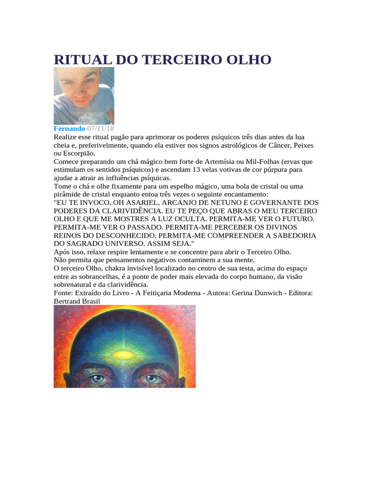 Ritual Do Terceiro Olho | PDF