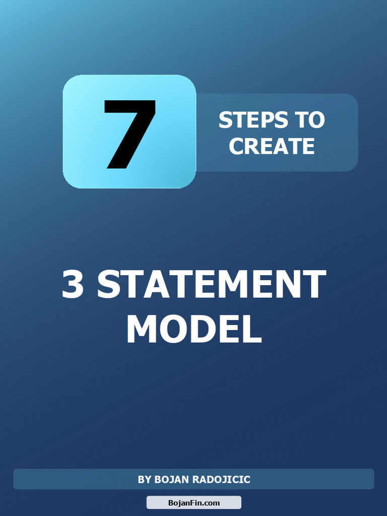 7 Steps to Create 3 Statement Model | PDF