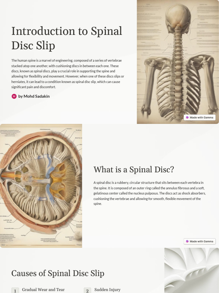Introduction to Spinal Disc Slip | PDF