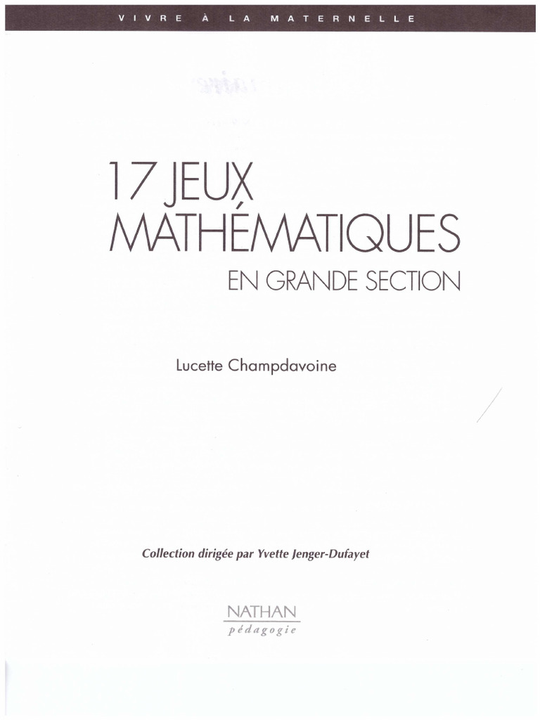 17 Jeux Math GS Partie 1 | PDF