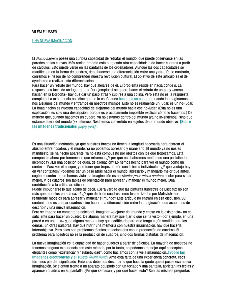 Flusser - Una Nueva Imaginacion | PDF