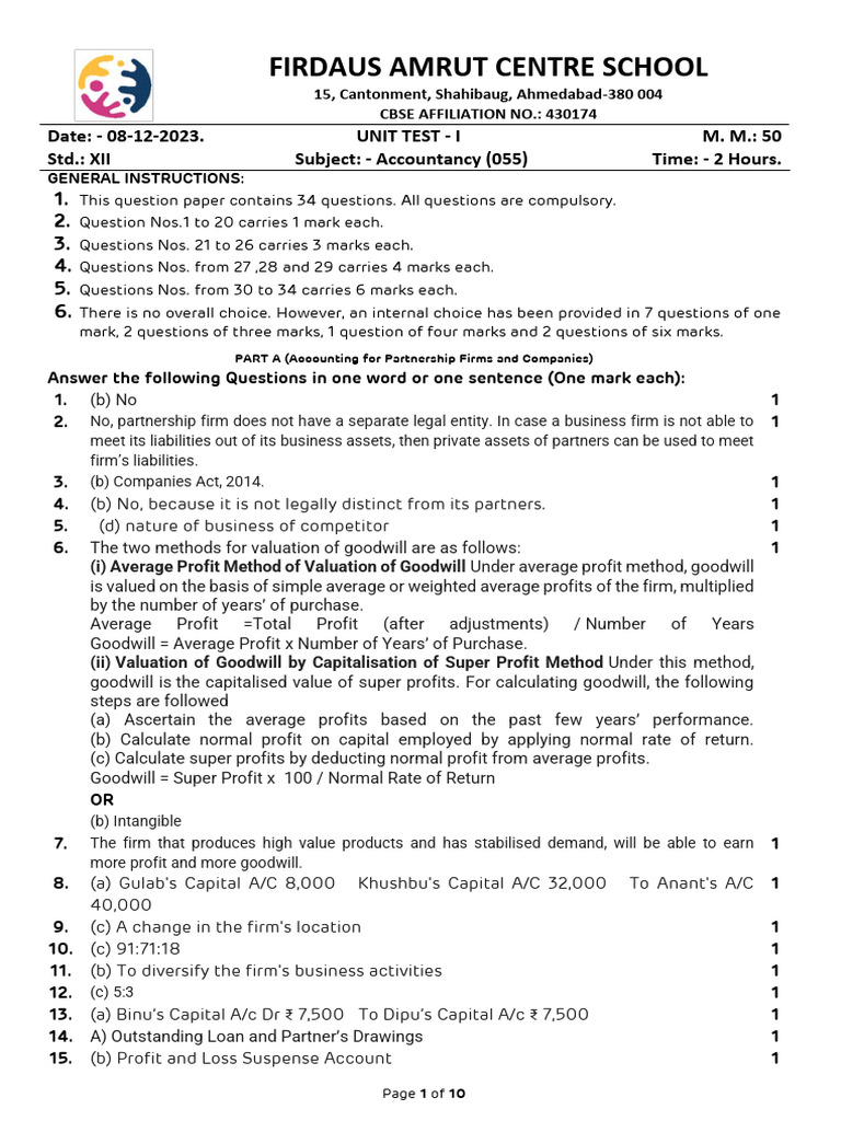 12C ACC AK Term1 2024 FACS | PDF