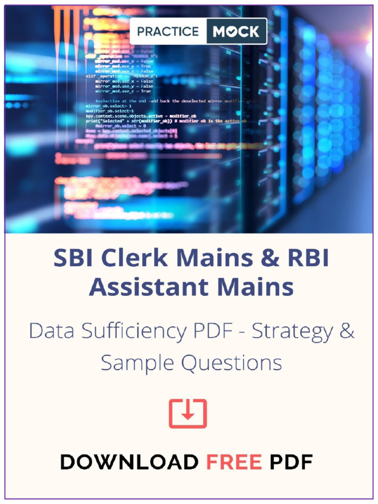 Data Sufficiency Pdf 1 Pdf Question Career Growth