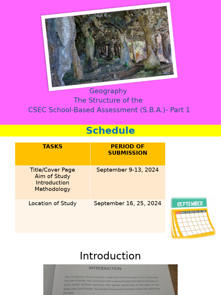 CSEC Geography SBA (Part 1) | PDF