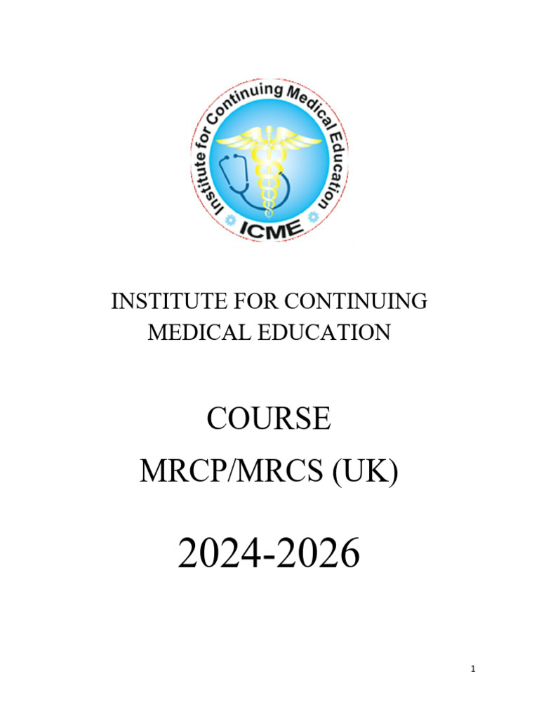 MRCP MRCS 1 Year Training Program | PDF
