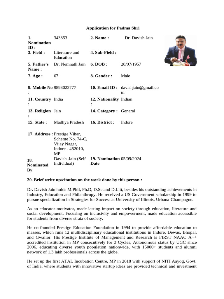 2.formated Download Padma Shri Nomination | PDF