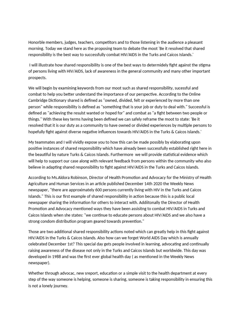 Debate Speech Pdf