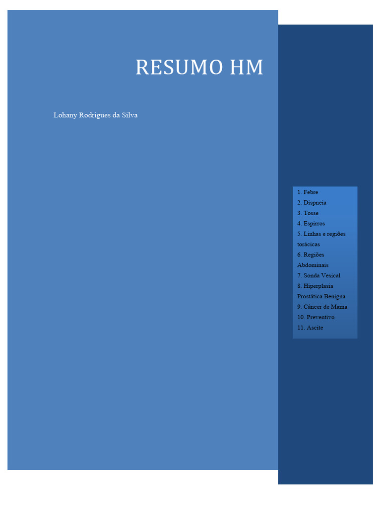 Resumo HMIV | PDF