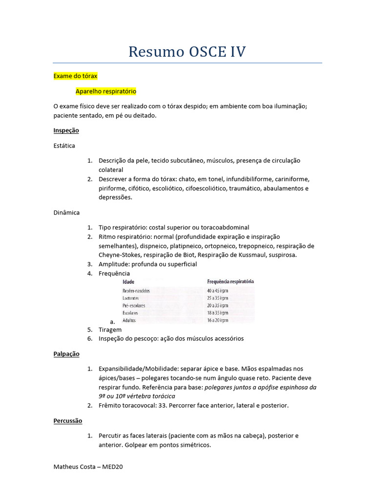 Resumo Osce Iv | PDF
