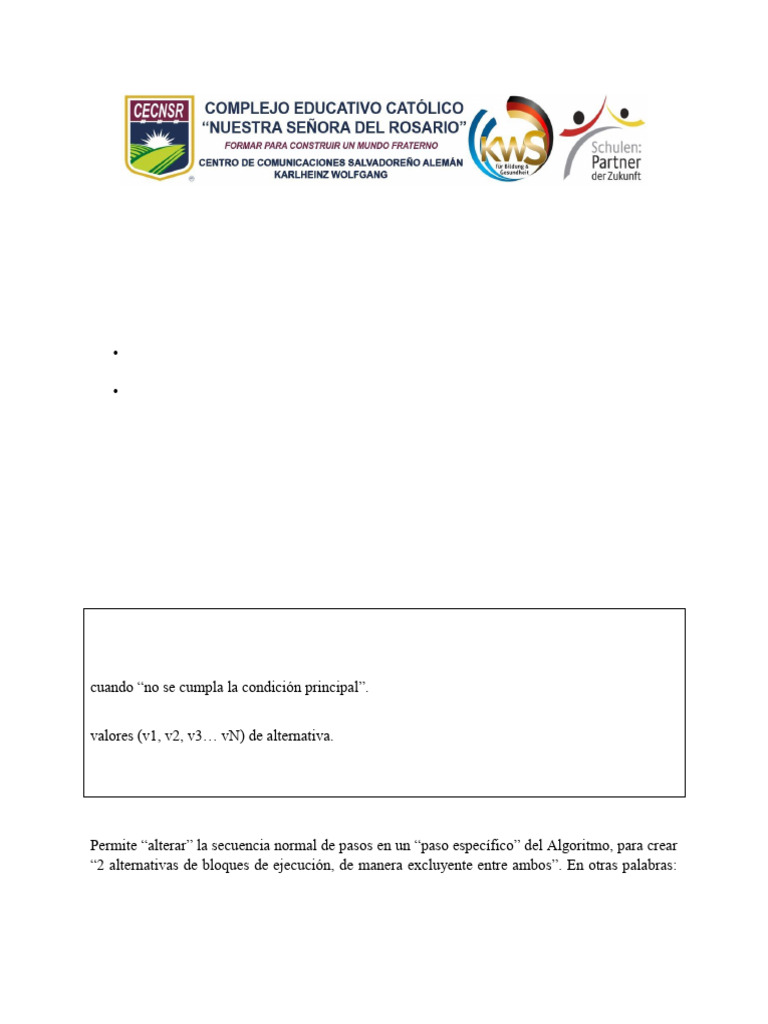 Estructuras Condicionales en Algoritmos | PDF | Algoritmos | Software