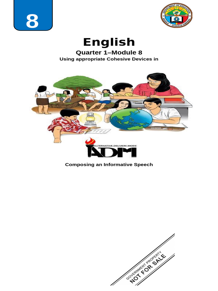 English8 Q1 Mod8 CohesiveDevice | PDF | Learning | Career & Growth