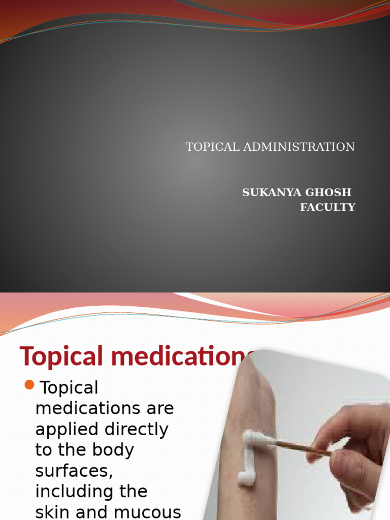Topical Administration 1 | PDF