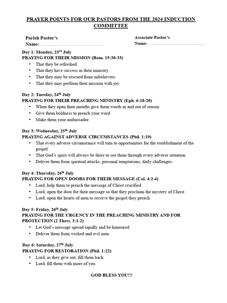 Prayers From The Induction Committee | PDF | Social Science | Religion ...