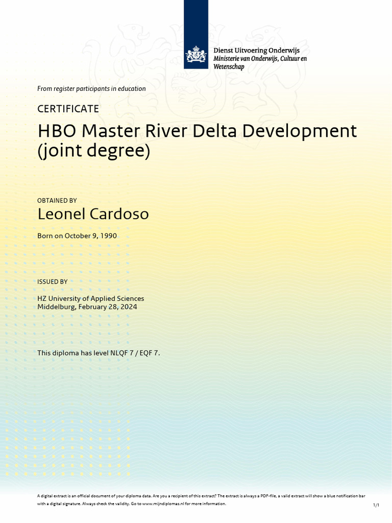 HBO Master River Delta Development (Joint Degree) | PDF