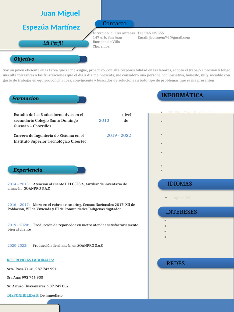Juan-Curriculum Vitae - Actualizado 2024 | PDF