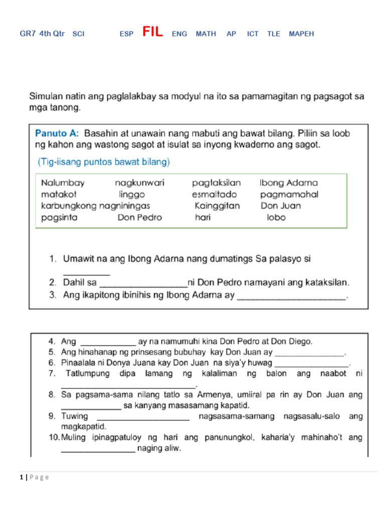 GR7 4th QTR FIL 2 | PDF