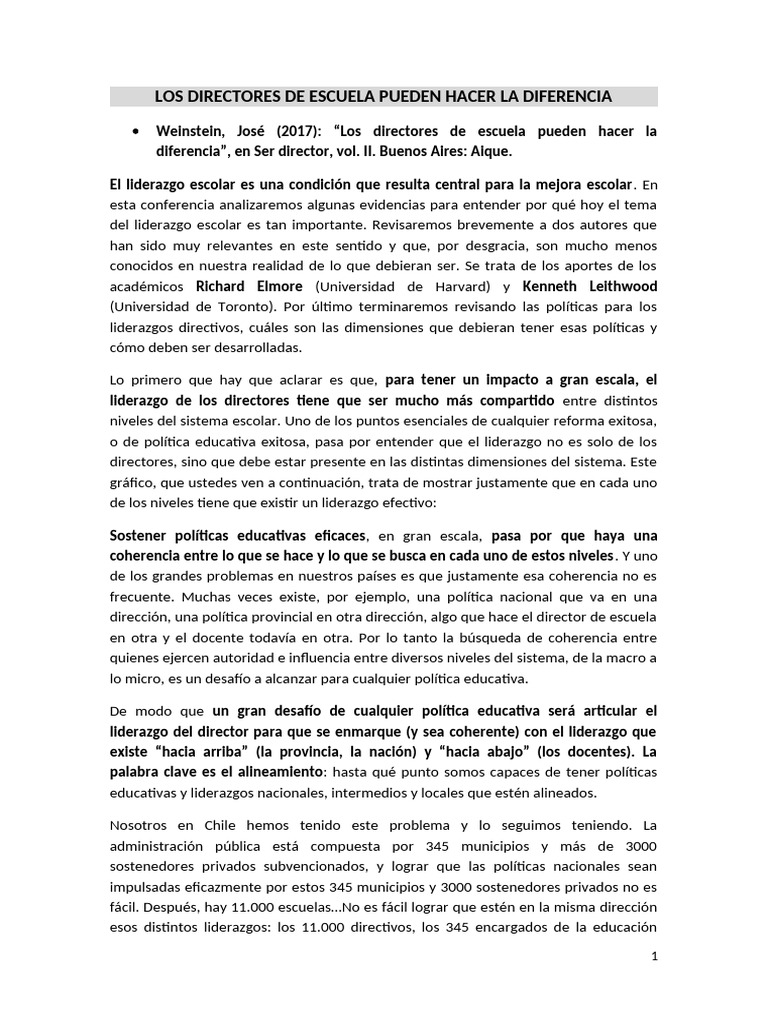 Directores Pueden Hacer Diferencia Weinstein Jose 2024 | PDF