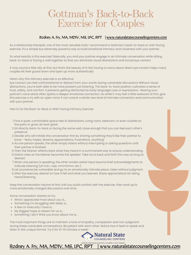 Gottman S Love Maps - A Guide To Building Intimacy RODNEY FRY | PDF