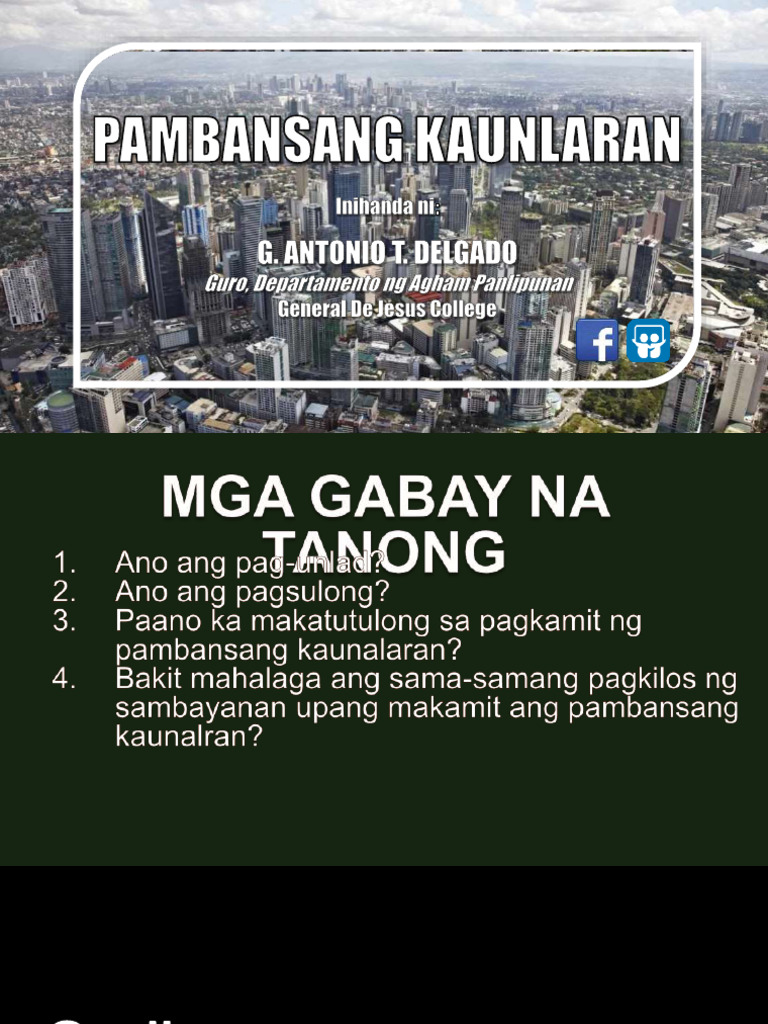 Dokumen - Tips Pambansang-Kaunlaran | PDF