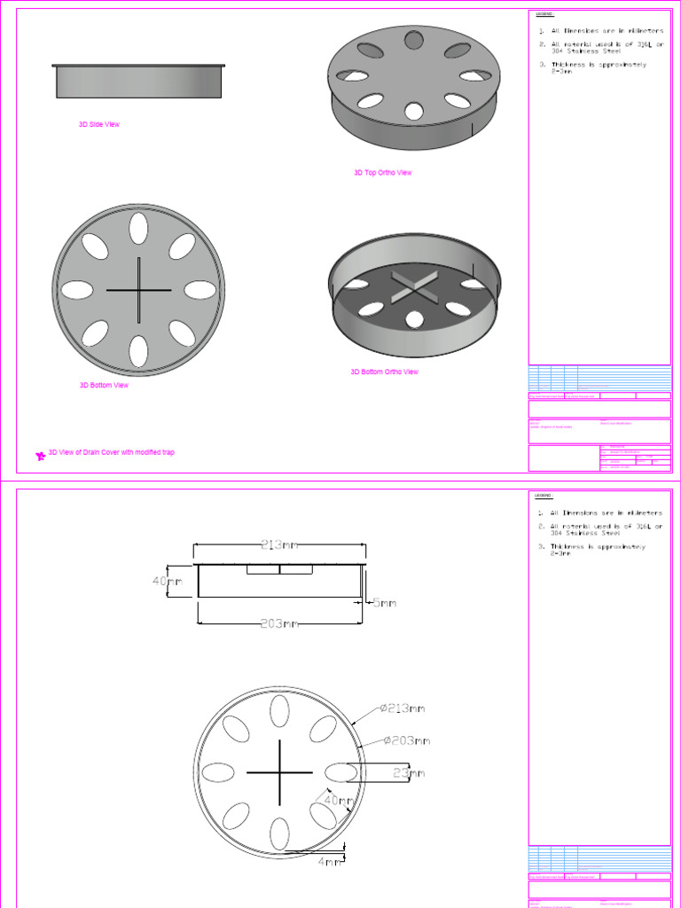 Drain Cover-Drawings | PDF