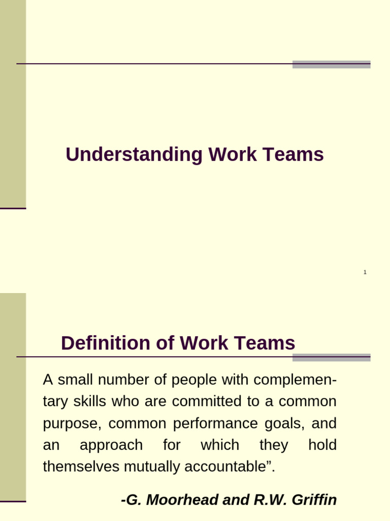 Understanding Work Team | PDF