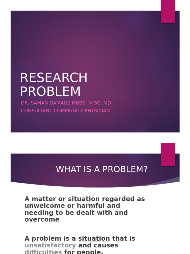 Problem Identification and Prioritization | PDF