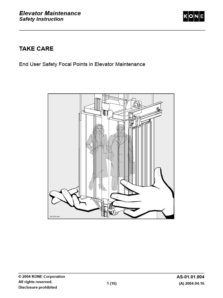 Elevator Maintenance Safety Instruction | PDF