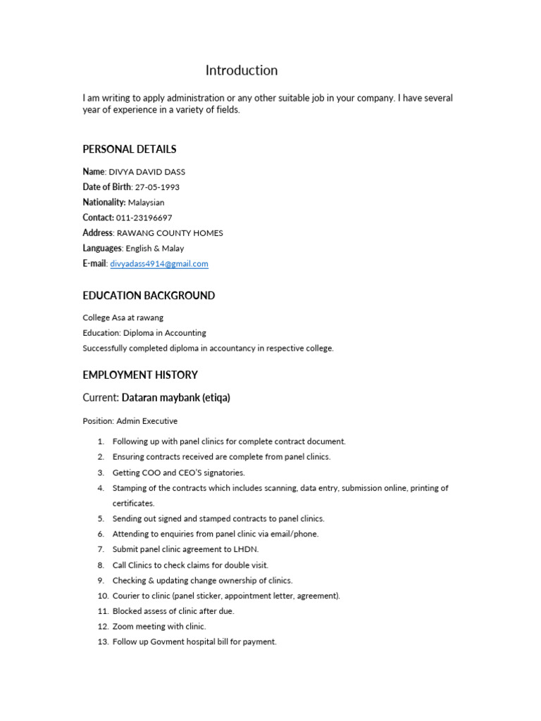 Divya Resume 2023 | PDF