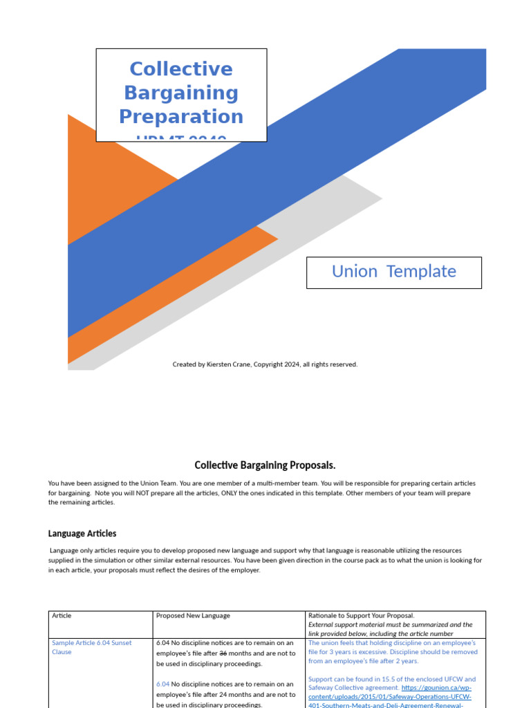 Union Template | PDF