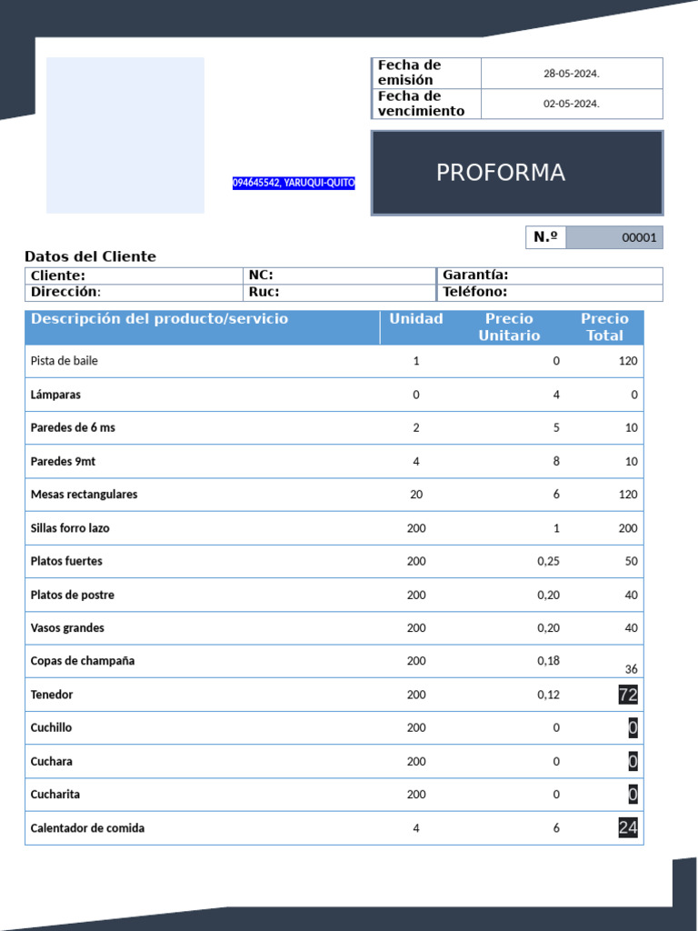 Modelo-factura-proforma-Word (1) (2) | PDF