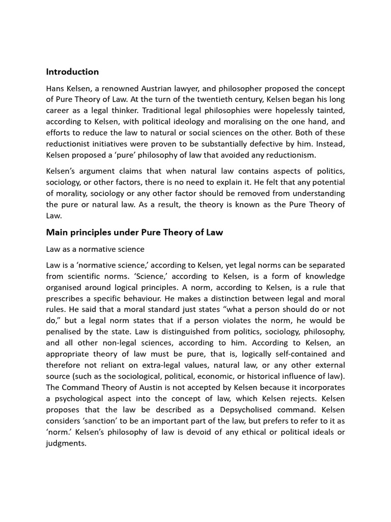 Pure Theory of Law by Hans Kelsen | PDF | Jurisprudence | Liberal Arts Education