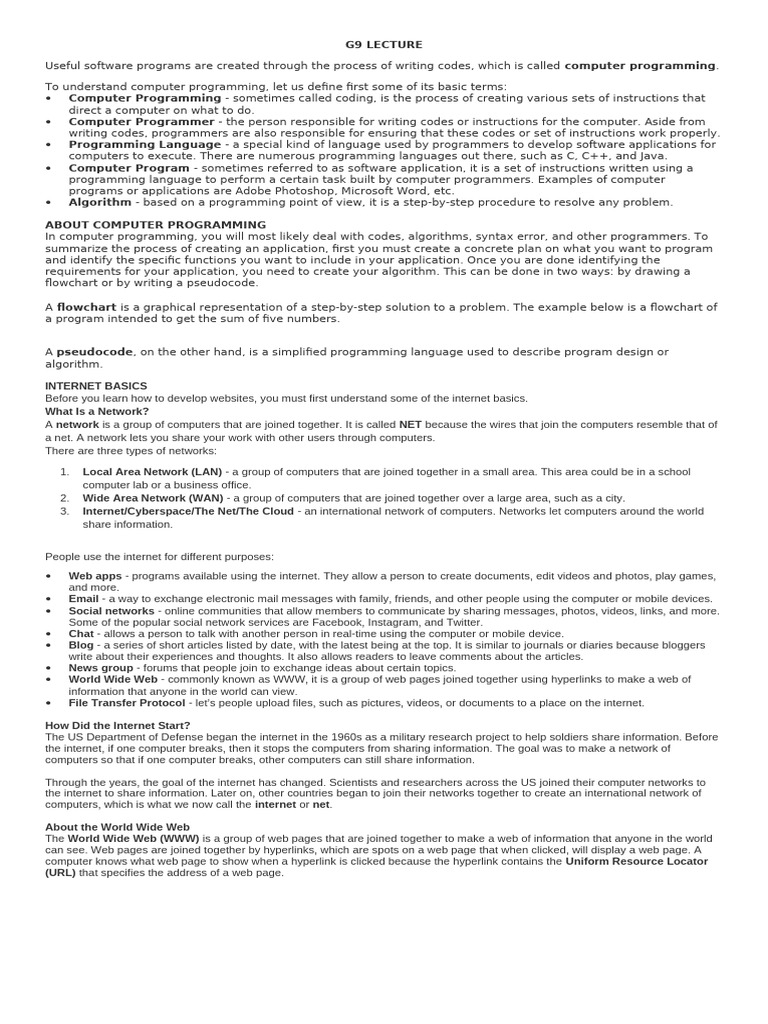 G9 Lecture Q1 | PDF