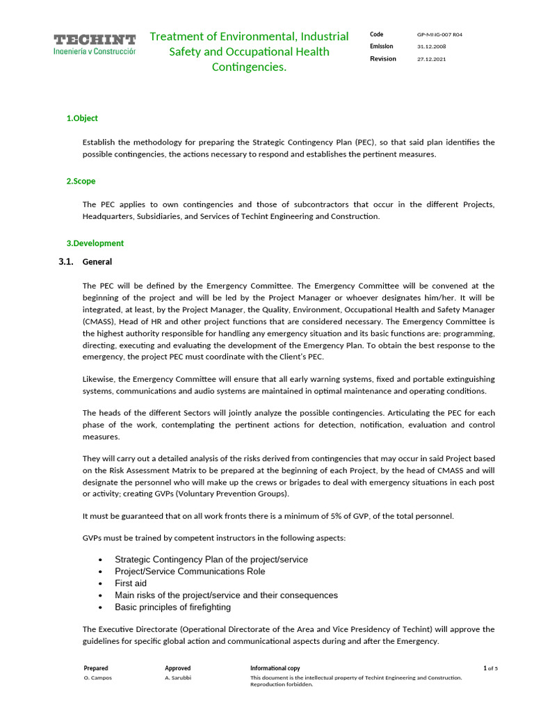 GP-MNG-007 - R04 - en - Treatment of Environmental, Industrial Safety ...