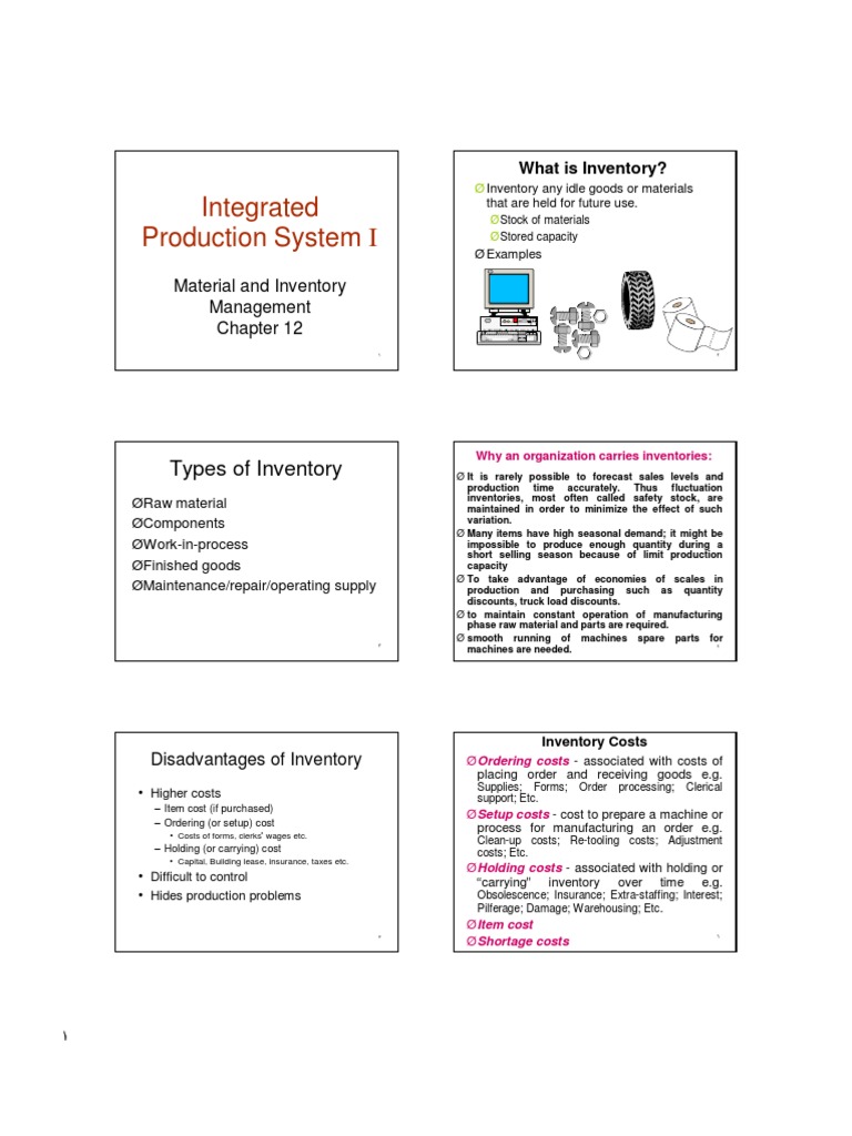 Integrated Producrtion System | PDF | Inventory | Operations Management