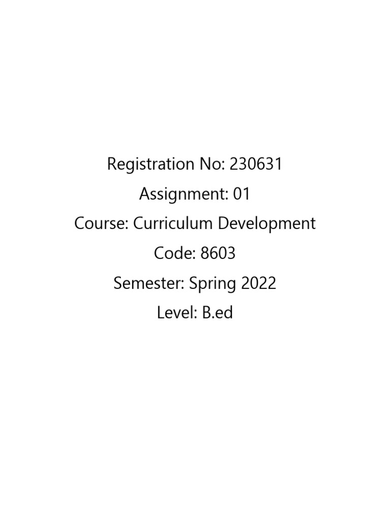 (8603) Assignment | PDF