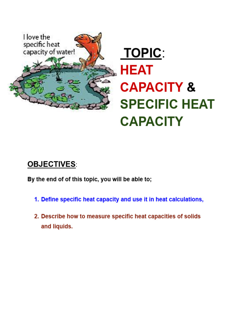 HEAT CAPACITY AND SPECIFIC HEAT CAPACITY | PDF
