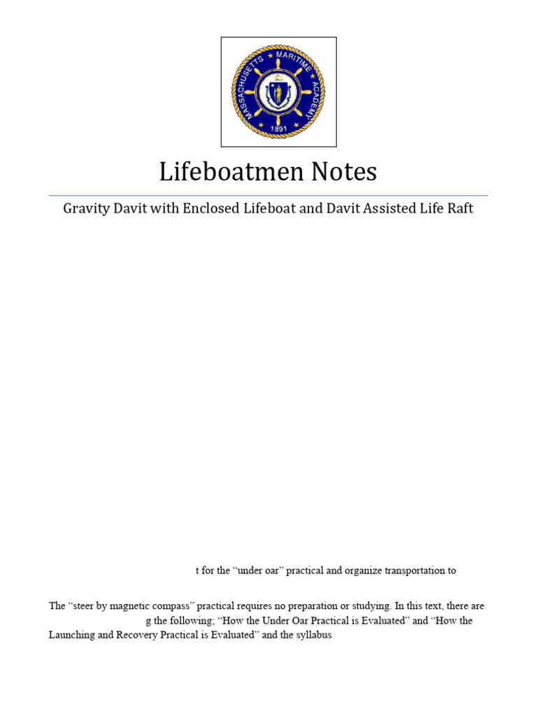 LB-0201-Lifeboatmen Notes Edition 8 | PDF