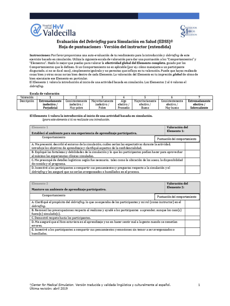 EDSS VI Extendida | PDF